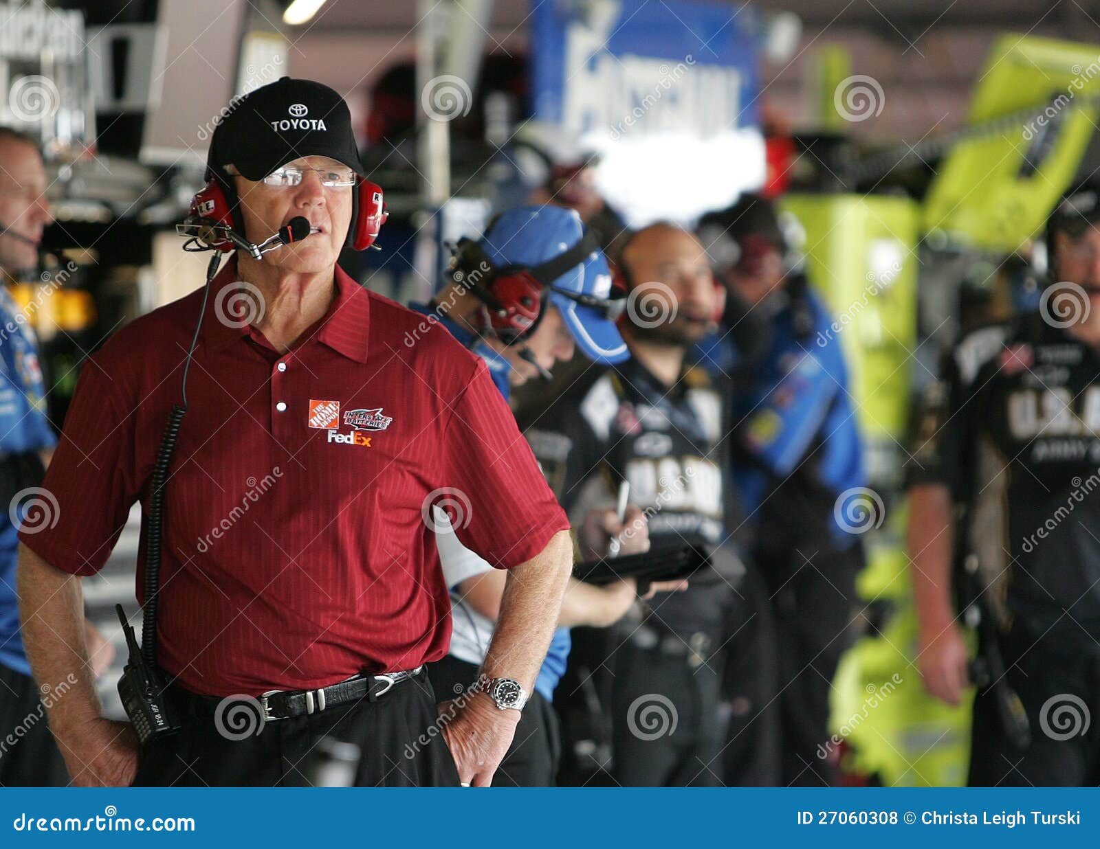 Joe Gibbs in garage area editorial stock photo. Image of head - 27060308