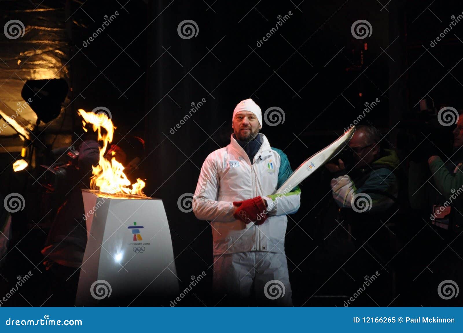 Joe Juneau Lights Olympic Flame Editorial Image - Image of ottawa ...
