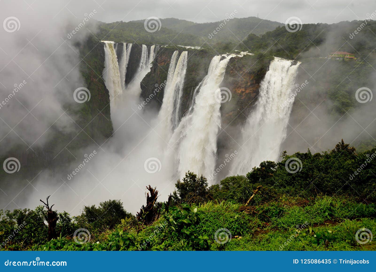 Jog Falls, Rocket Falls And Roarer Falls On Sharavathi River, In ...