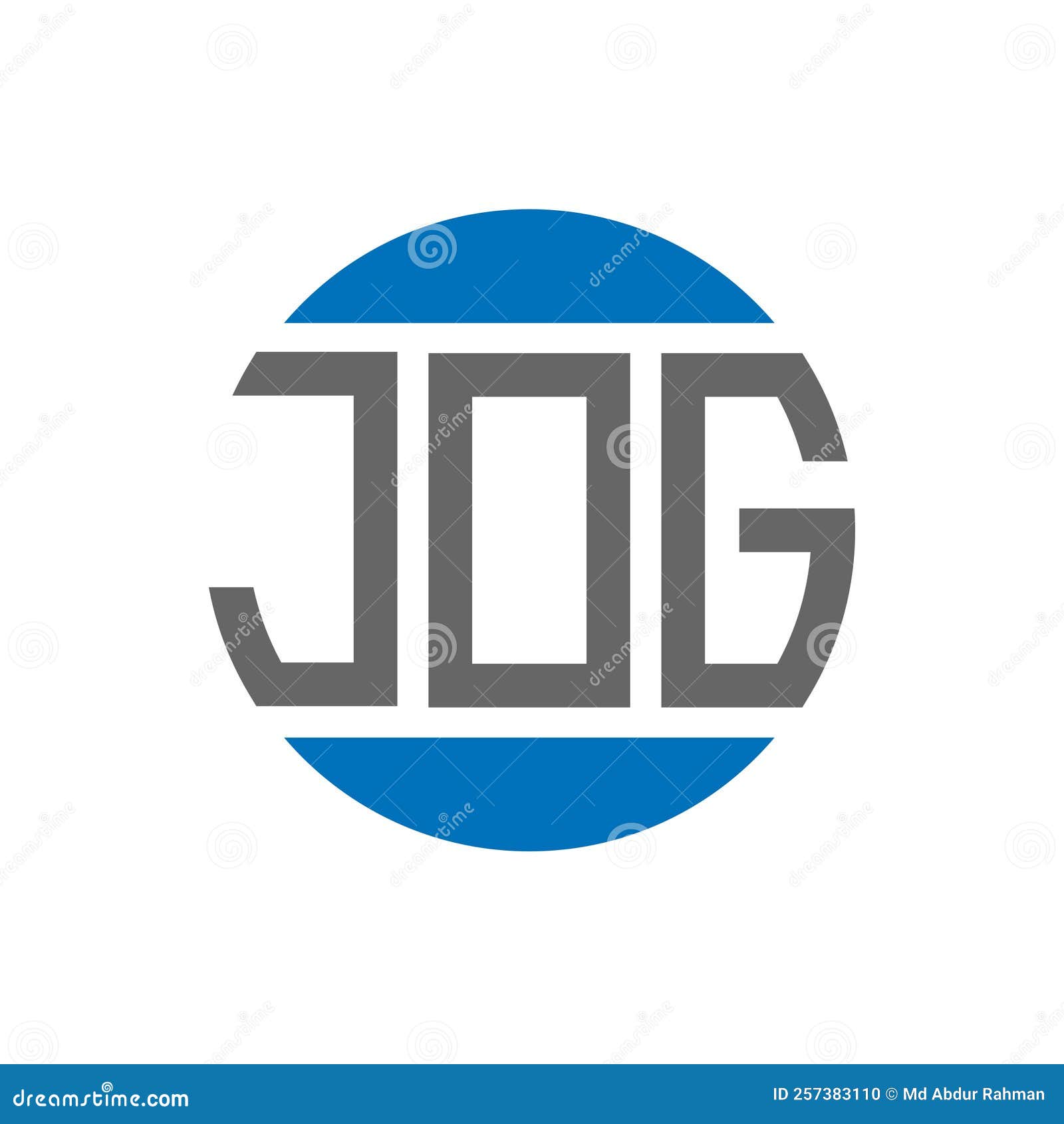 JOG Letter Logo Design on White Background. JOG Creative Initials ...
