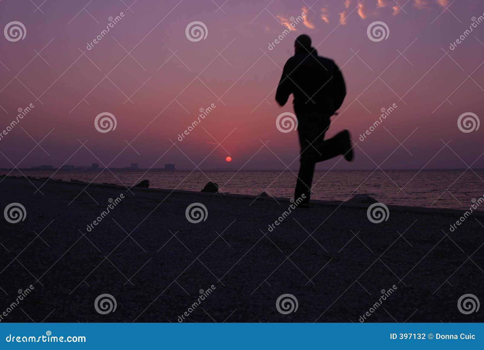 Jogger stock photo. Image of running, jogging, early, sunrise - 397132