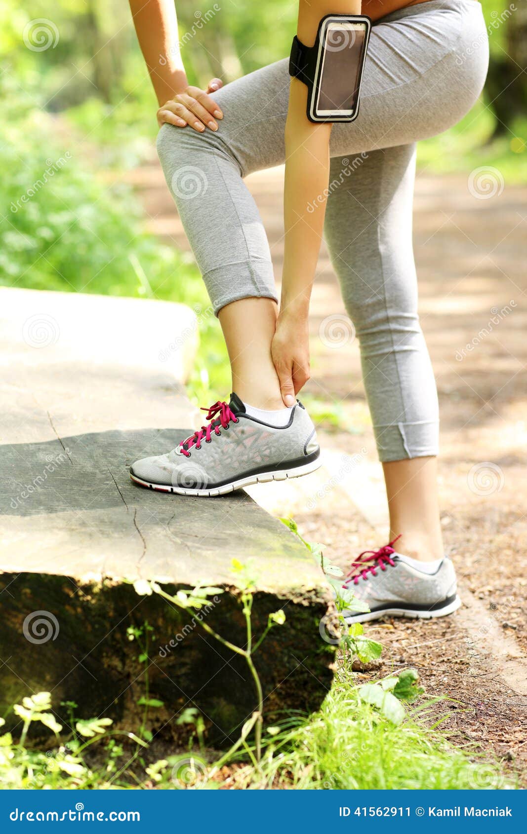 Jogger Having Problems with Ankle Stock Image - Image of beautiful ...