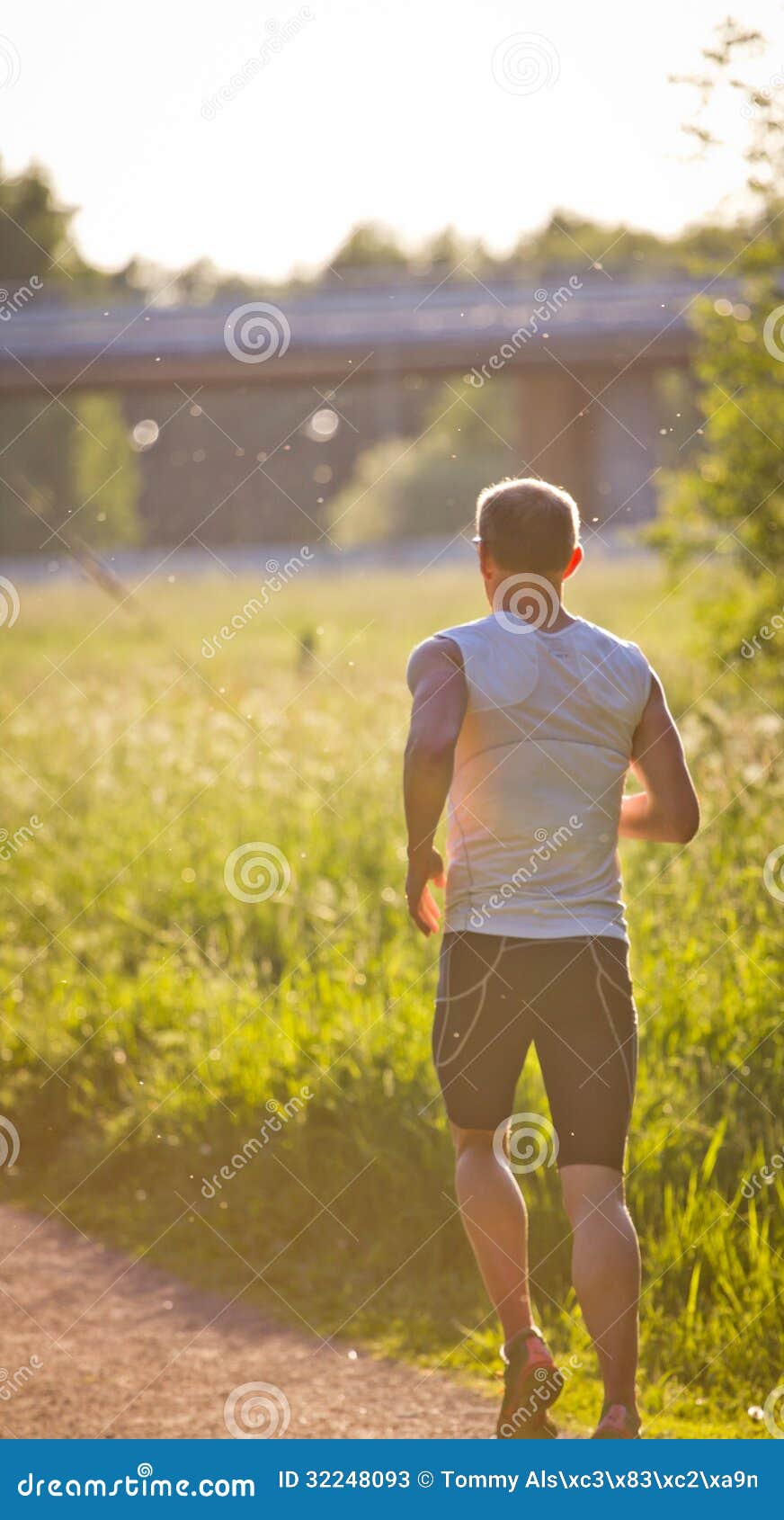Jogger in sunset stock image. Image of outside, countryside - 32248093