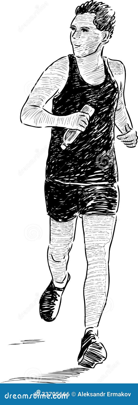 Jogger stock vector. Illustration of hand, life, person - 33705666