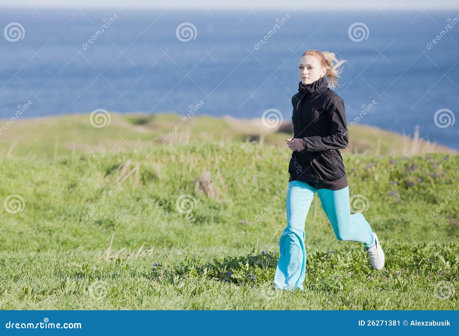 Jogging stock image. Image of clothing, field, active - 26271381