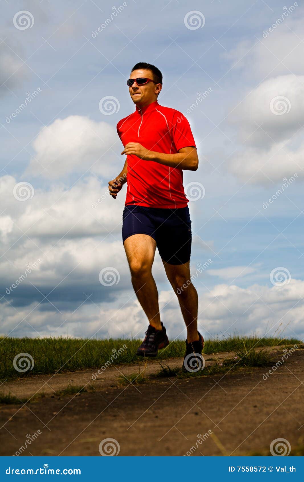 Jogging stock photo. Image of outdoors, training, summer - 7558572