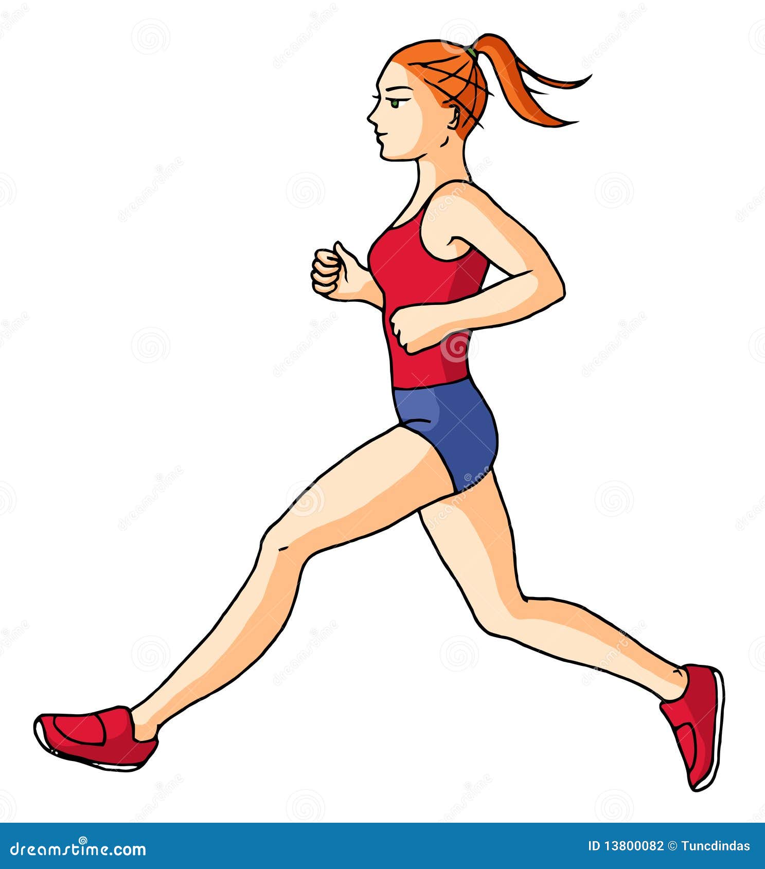 Jogging girl 01 stock vector. Illustration of running - 13800082