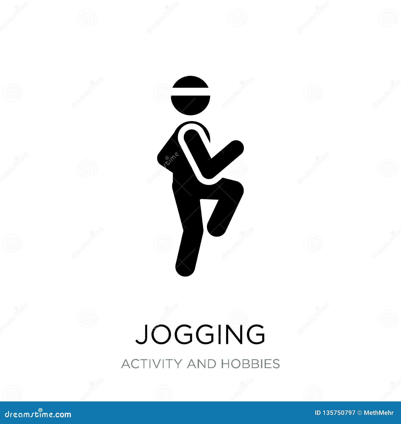 Jogging Icon In Trendy Design Style Jogging Icon Isolated On White Background Stock Vector