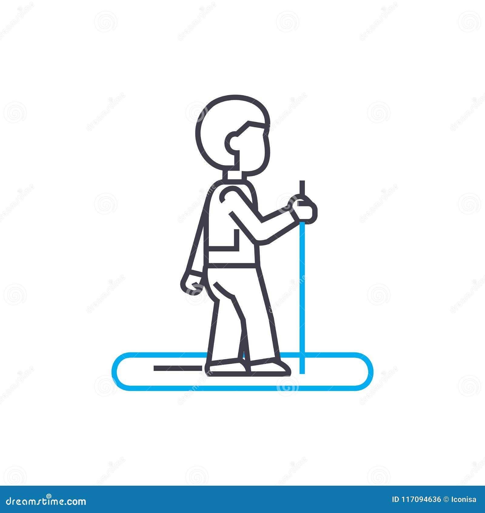 Jogging Linear Icon Concept. Jogging Line Vector Sign, Symbol ...