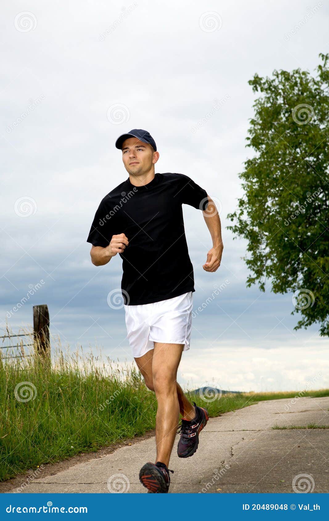 Jogging man stock photo. Image of field, adult, summer - 20489048