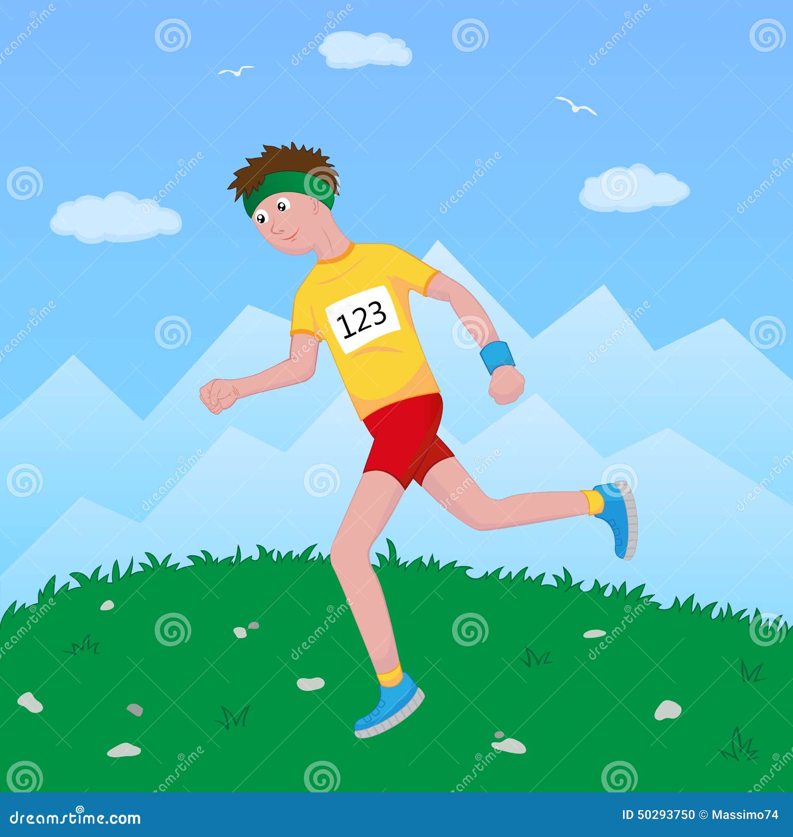 Jogging Man stock vector. Illustration of sports, athlete - 50293750