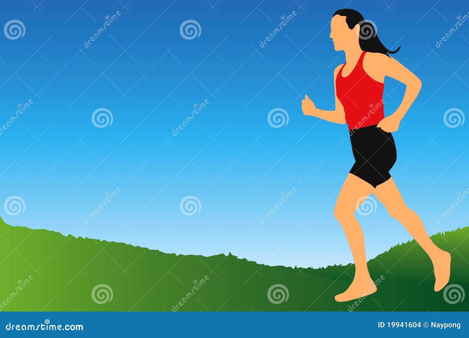 Jogging in the morning stock illustration. Illustration of shape - 19941604