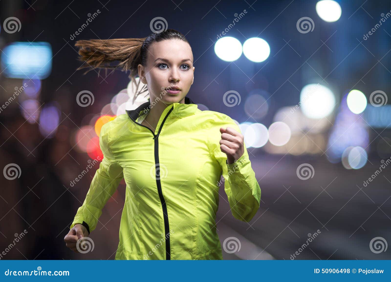 Jogging at night stock photo. Image of energy, blurred - 50906498