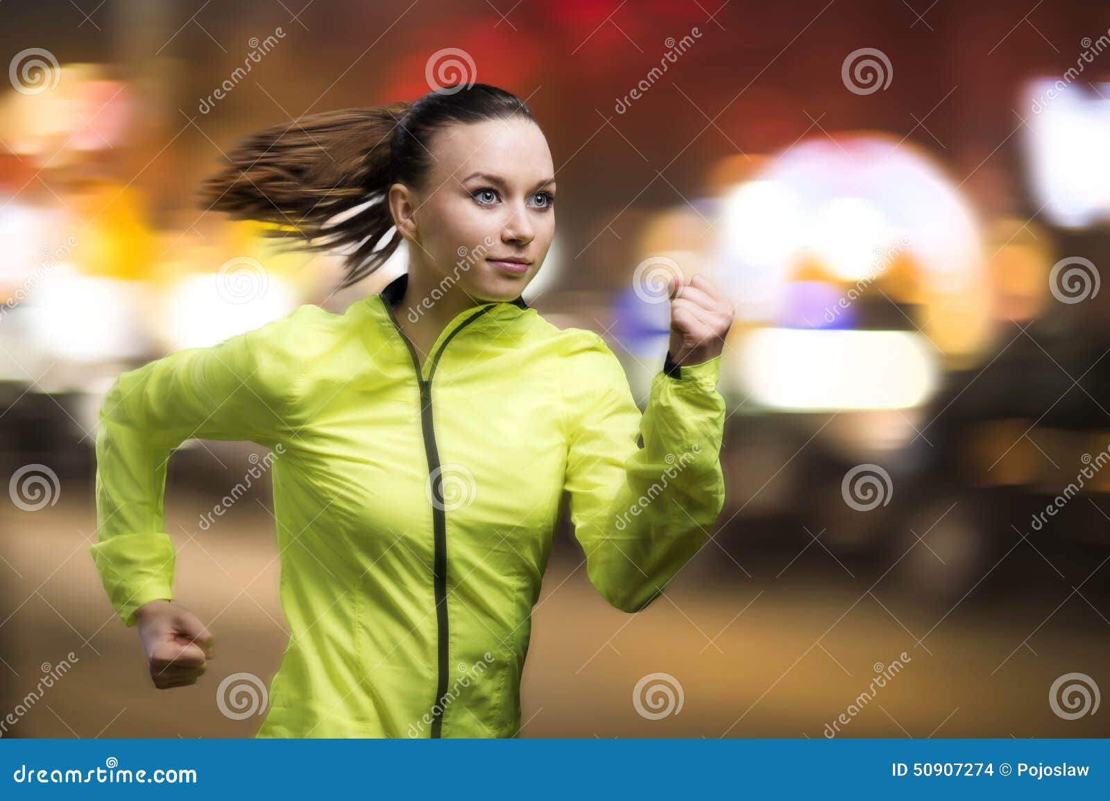 Jogging at night stock photo. Image of shirt, outdoors - 50907274