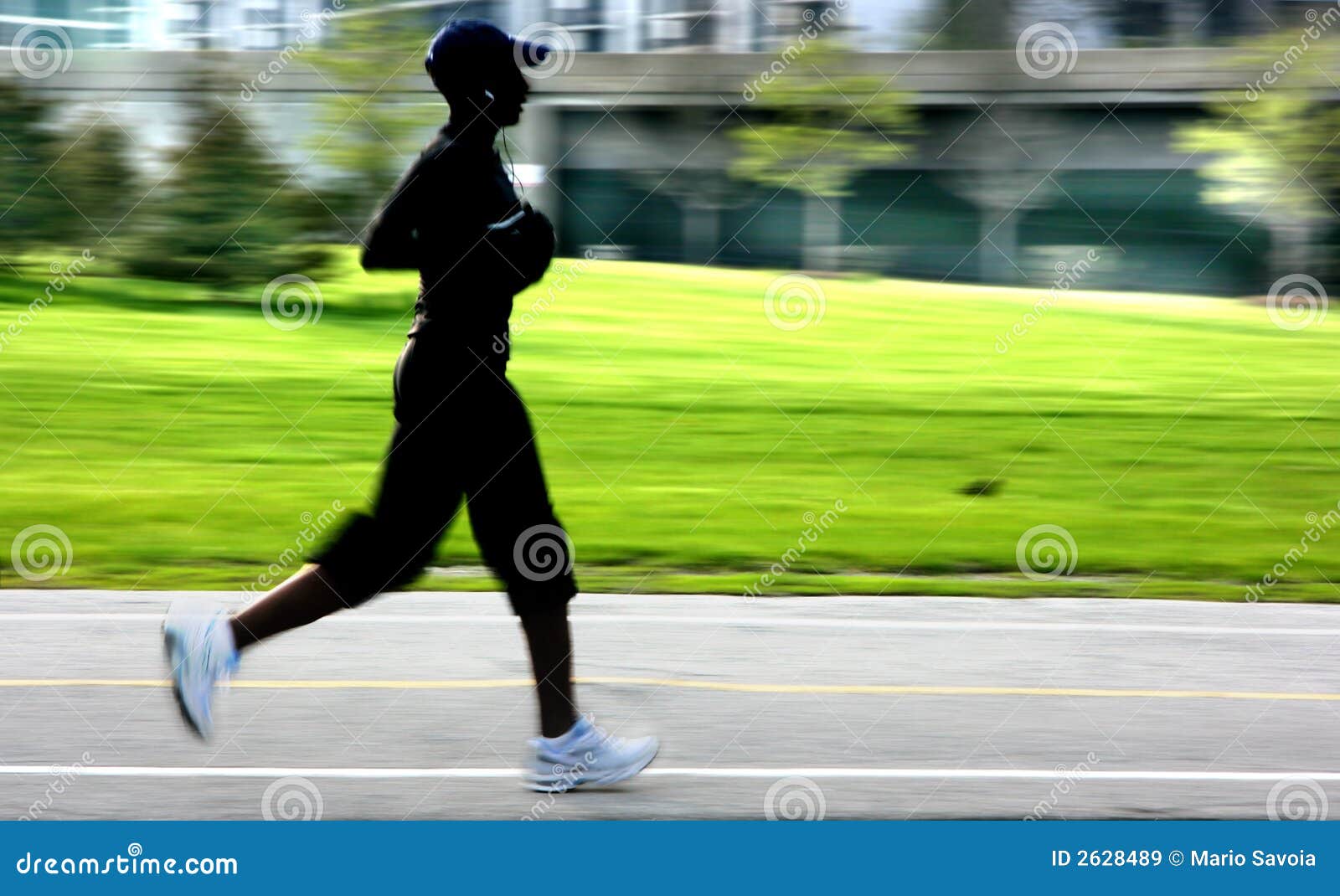 Jogging Panning Blur Silhouett Stock Image - Image of practice, girl ...