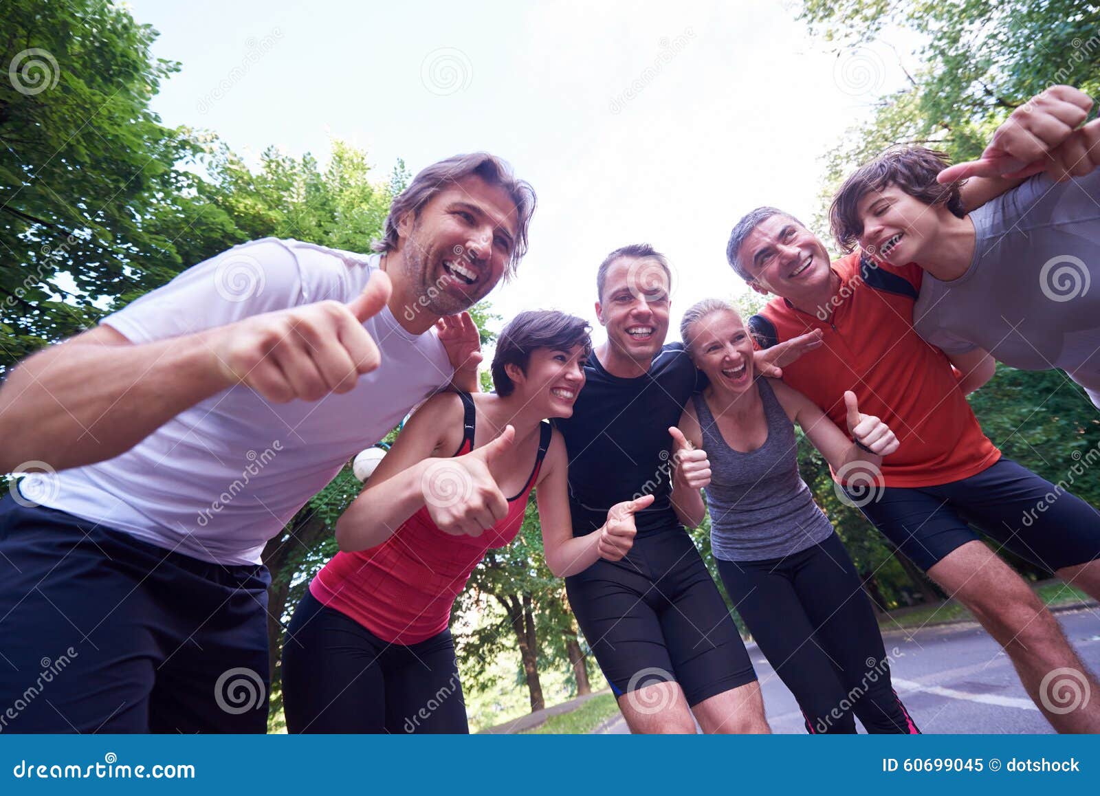Jogging People Group Have Fun Stock Image - Image of hold, lifestyle ...