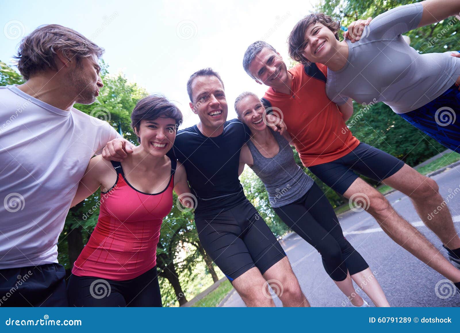 Jogging People Group Have Fun Stock Image - Image of outdoor, adult ...