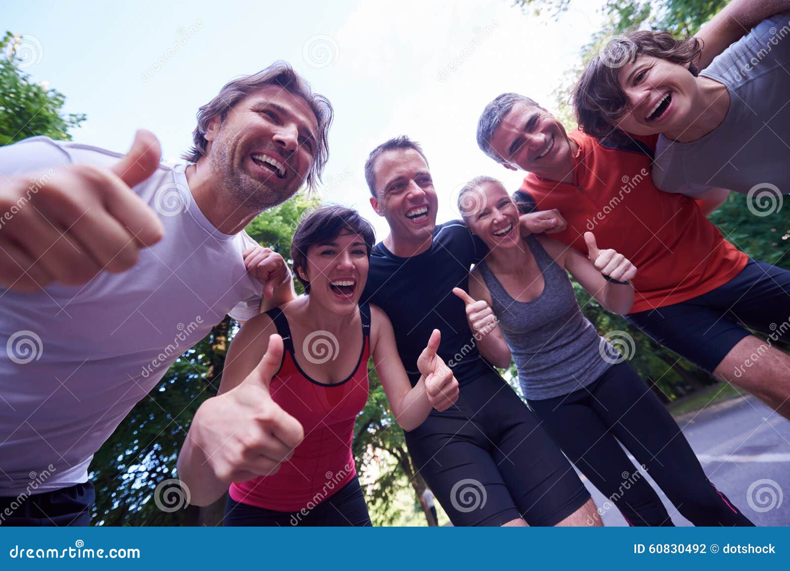Jogging People Group Have Fun Stock Photo - Image of healthy, ready ...