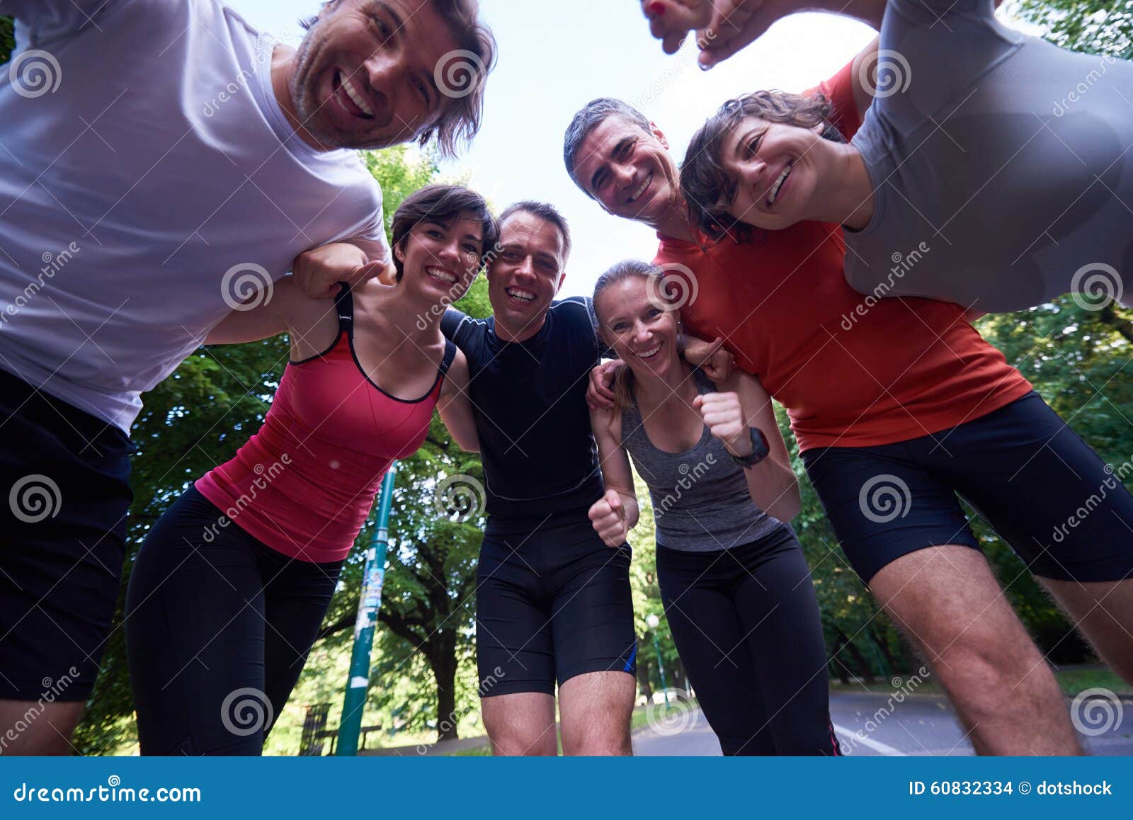 Jogging People Group Have Fun Stock Photo - Image of hands, city: 60832334