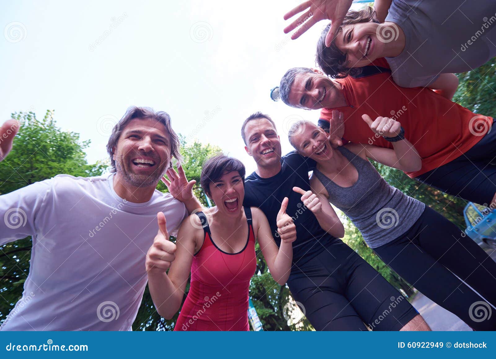 Jogging People Group Have Fun Stock Image - Image of fresh, athlete ...
