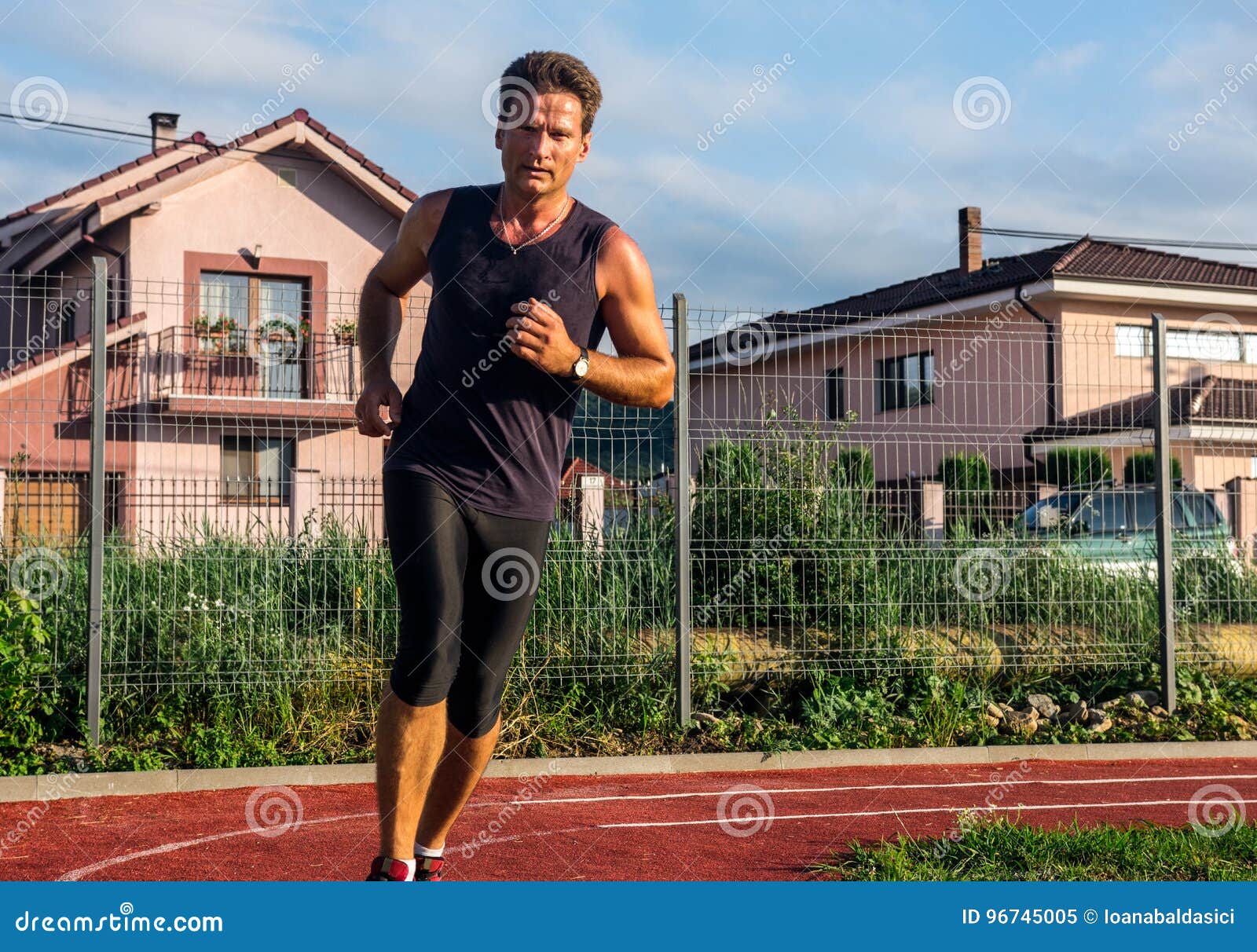 Jogging, Relaxation after the Working Day Stock Image - Image of ...