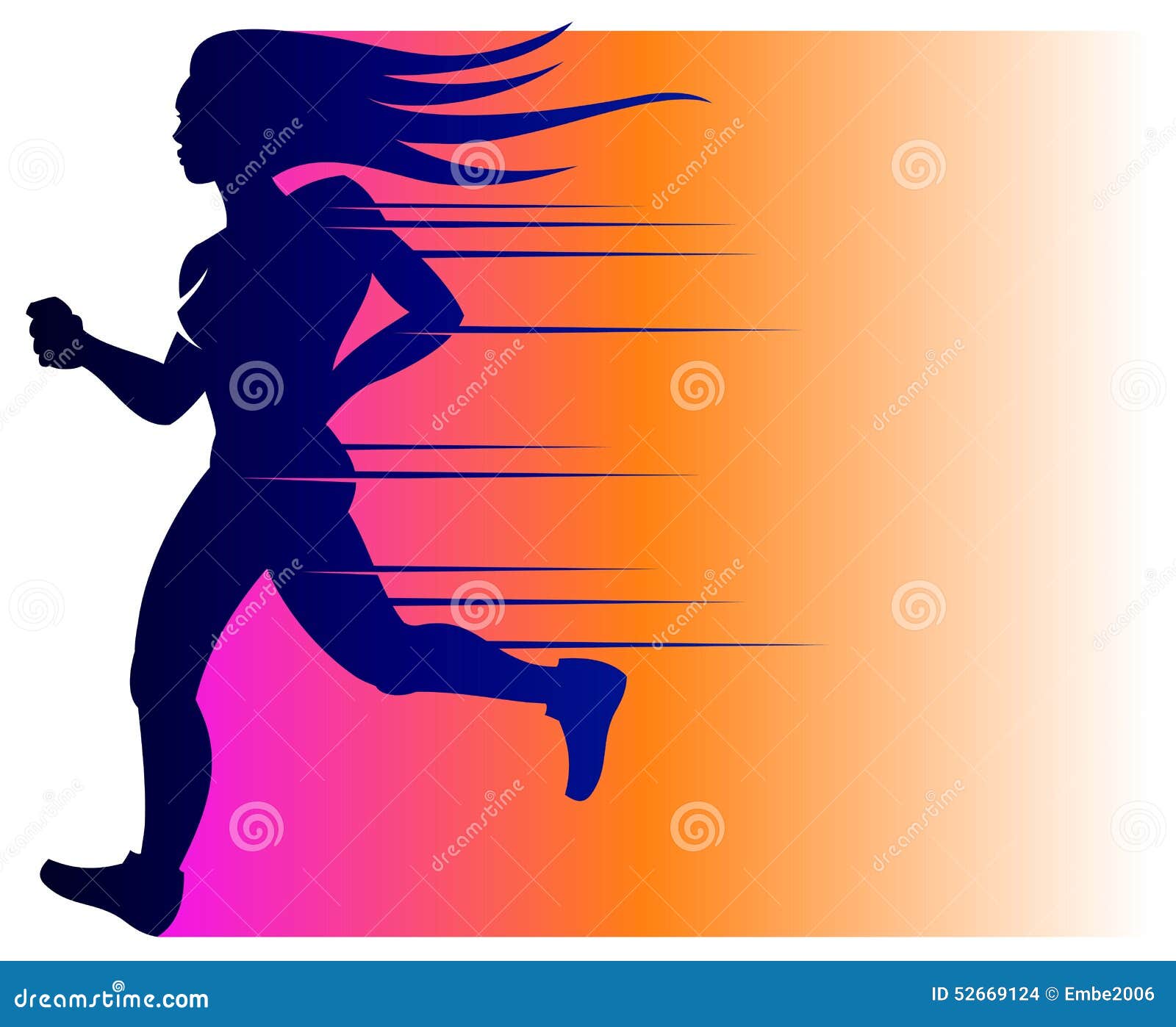 Jogging Running Woman logo stock vector. Illustration of track - 52669124