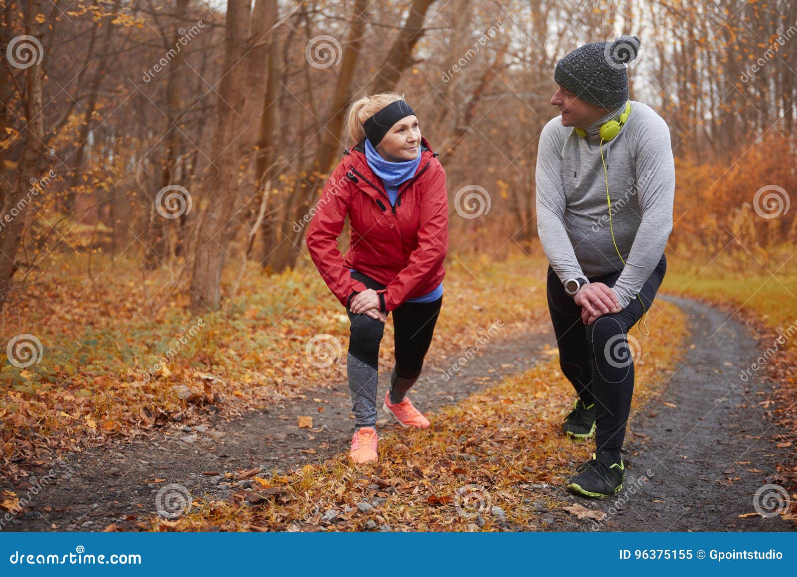 Jogging Time during the Autumn Stock Image - Image of motion ...