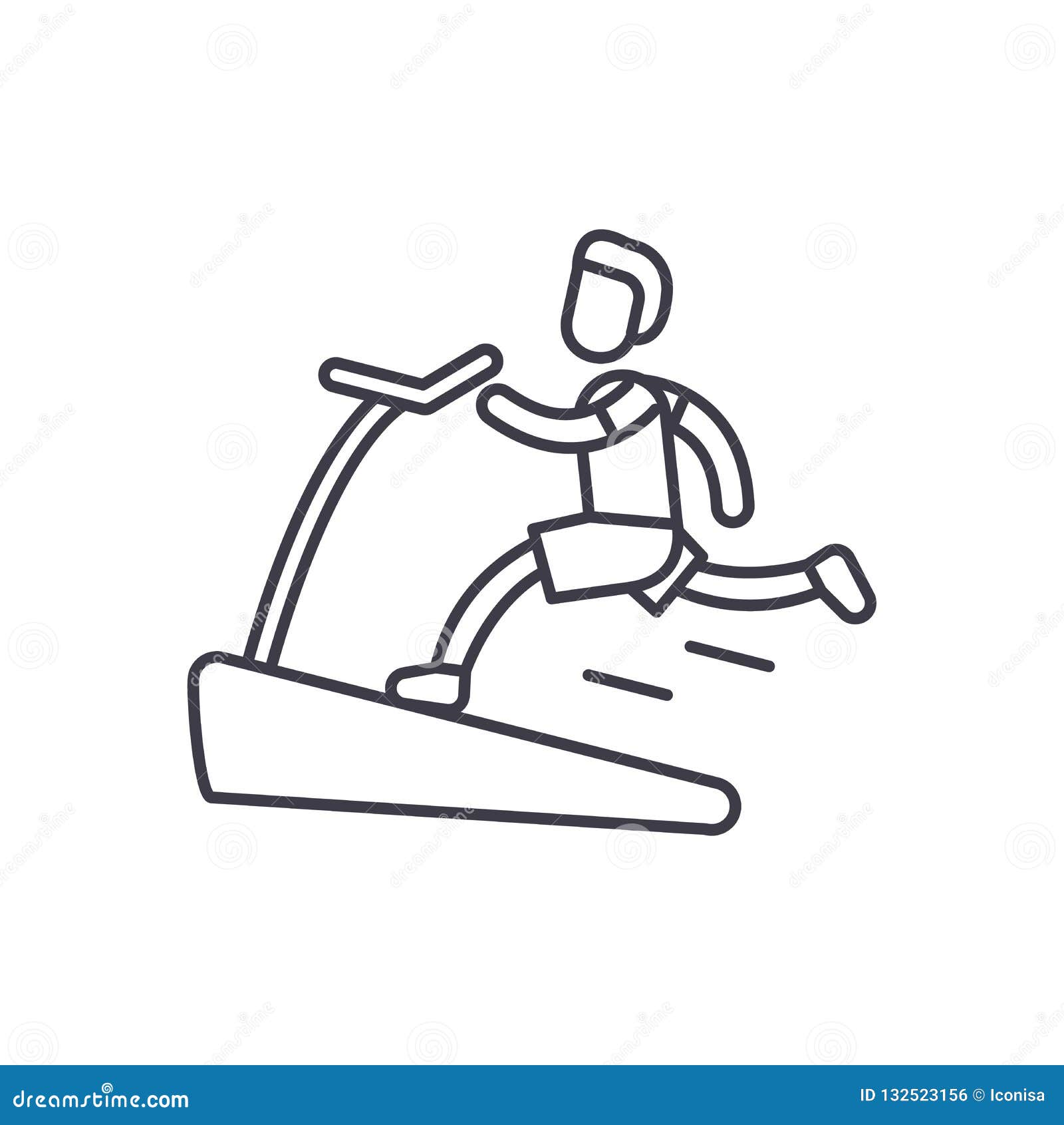 Jogging on the Treadmill Line Icon Concept. Jogging on the Treadmill ... Jogging on the Treadmill Line Icon Concept. Jogging on the Treadmill ...