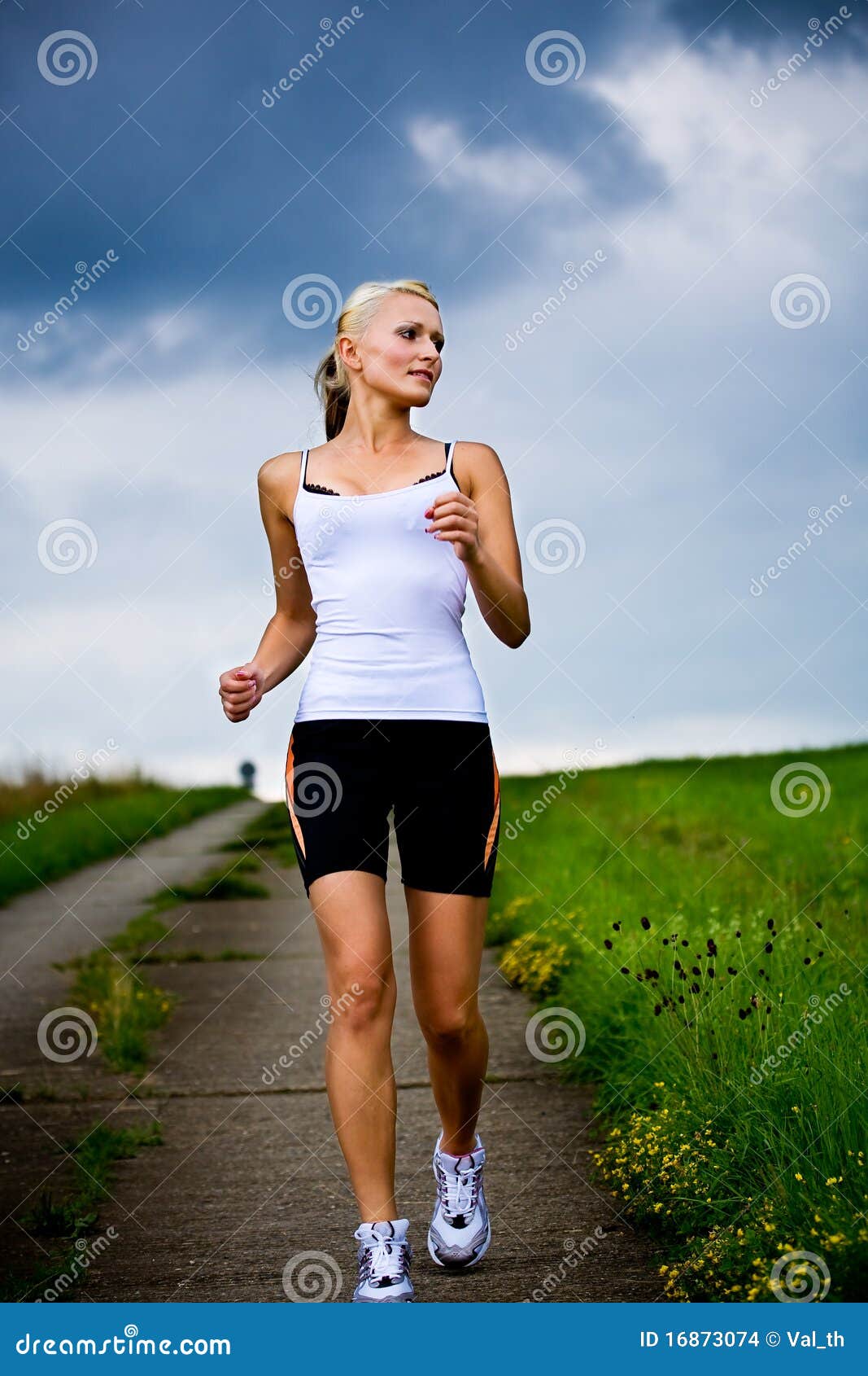 Jogging woman stock photo. Image of action, sports, jogging - 16873074