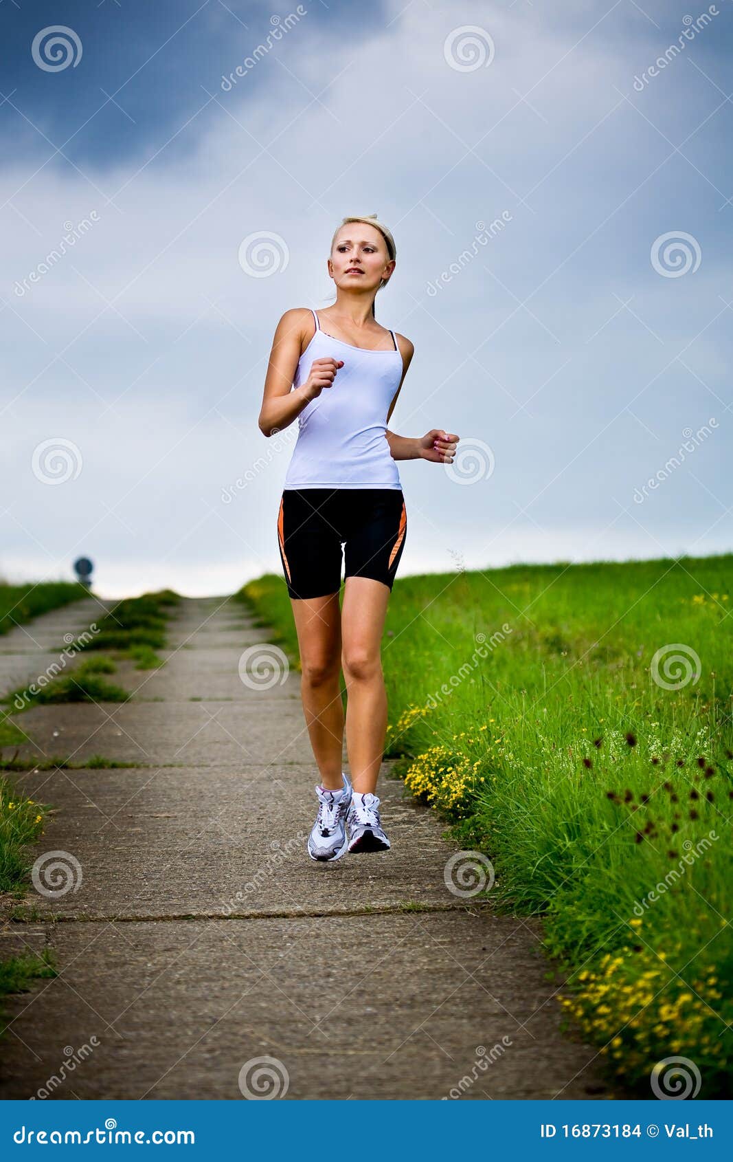 Jogging woman stock photo. Image of jogging, break, healthy - 16873184