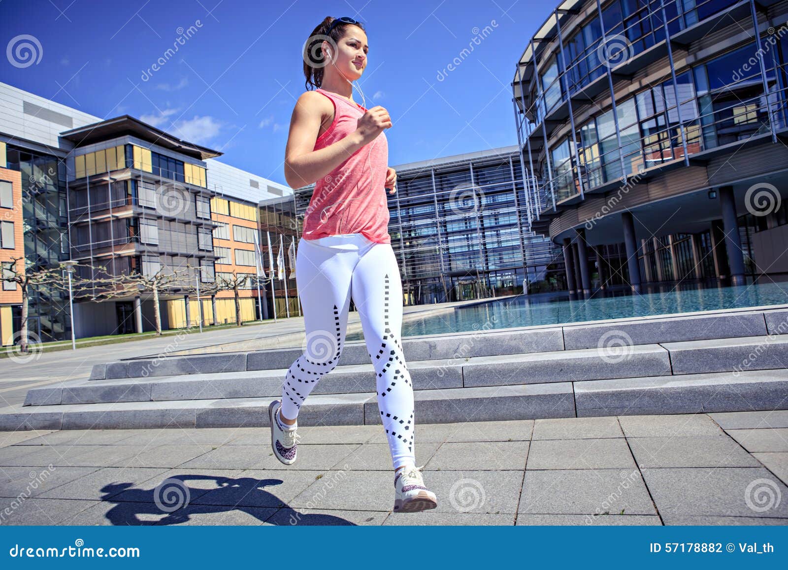 Jogging woman stock photo. Image of activity, adult, pause - 57178882