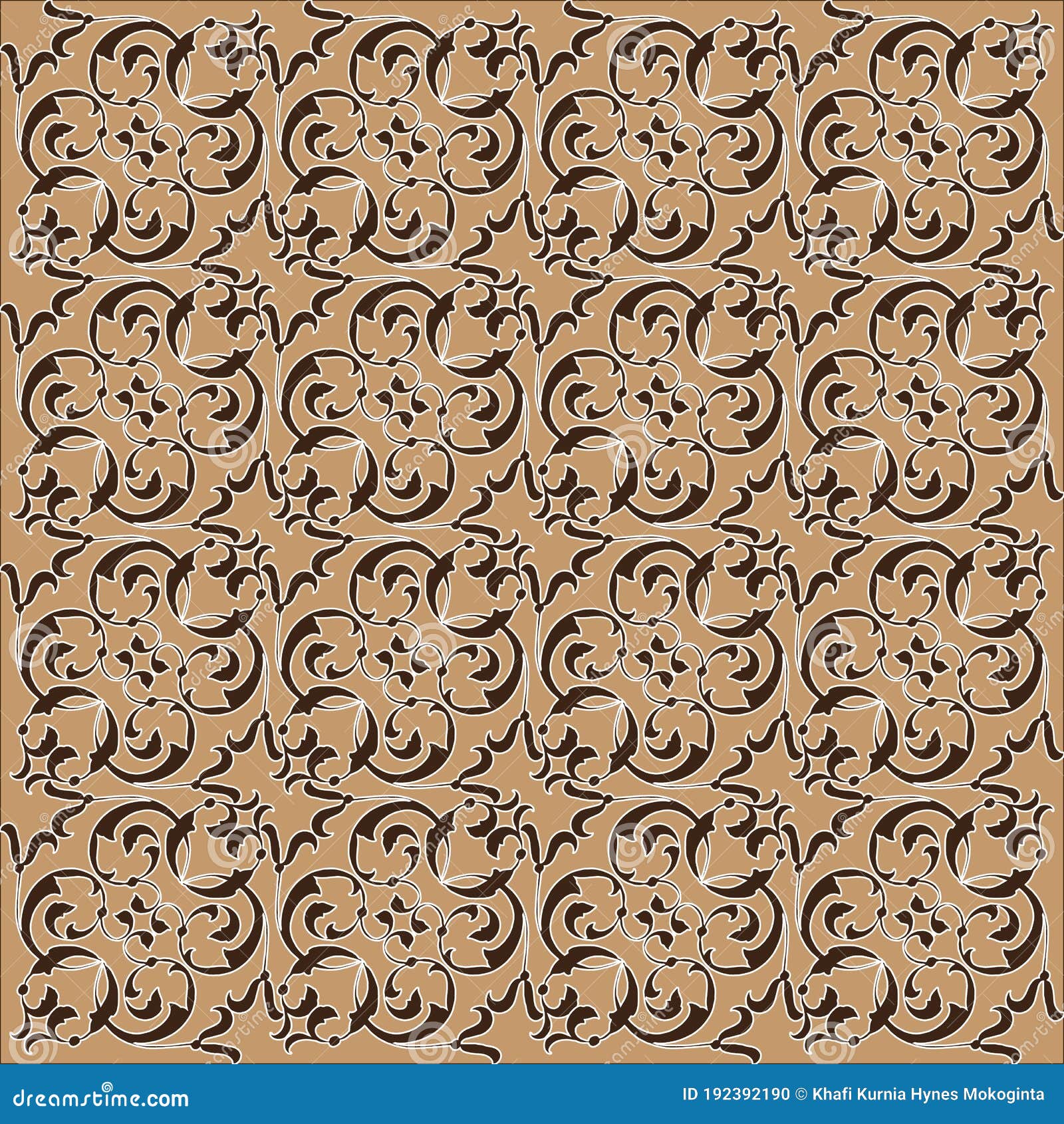 Jogja Batik with Modern Motif and Soft Mocca Color Stock Vector ...