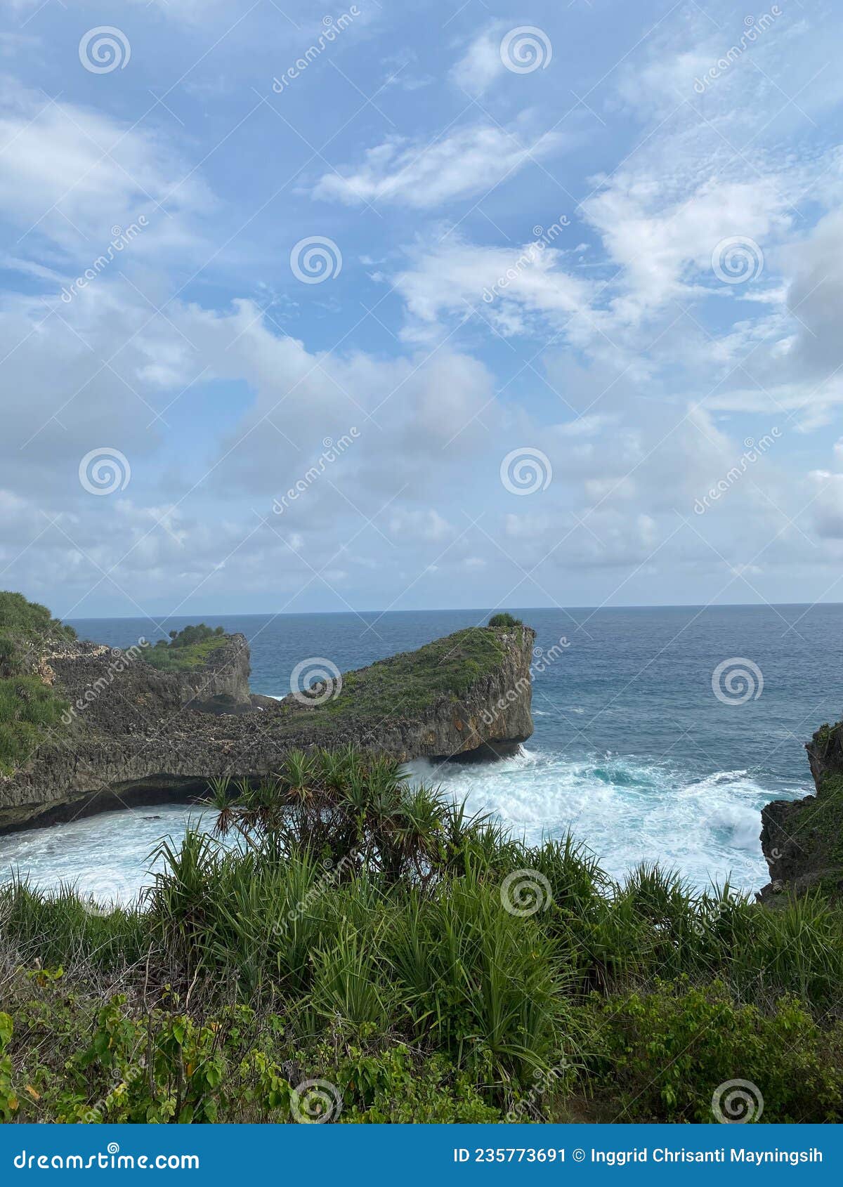Jogja Beach View stock image. Image of nature, tree - 235773691