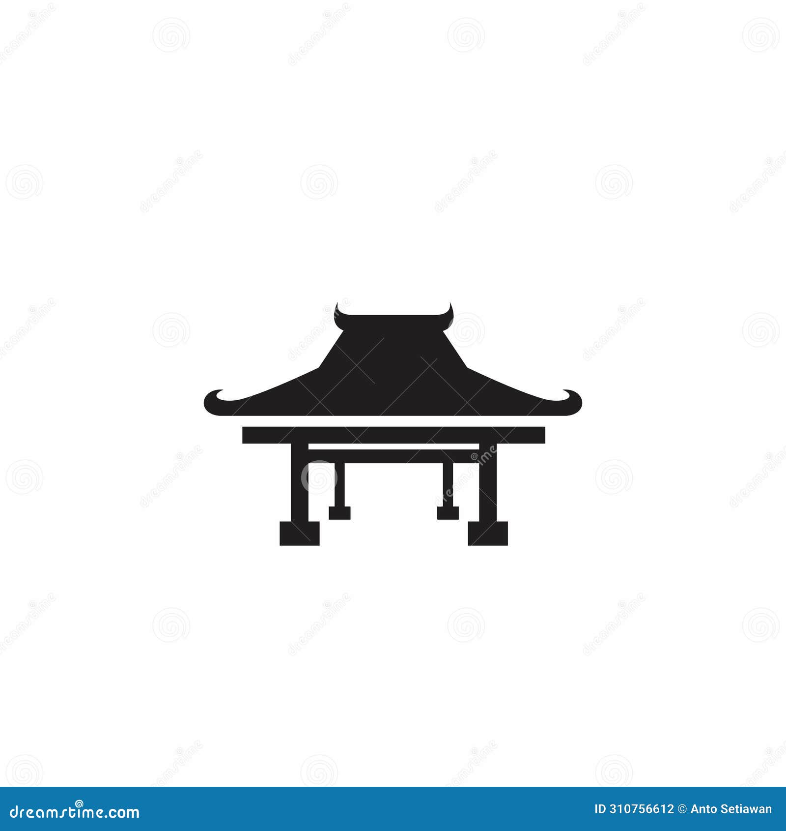 Joglo House, Traditional House from Central Java Stock Vector ...