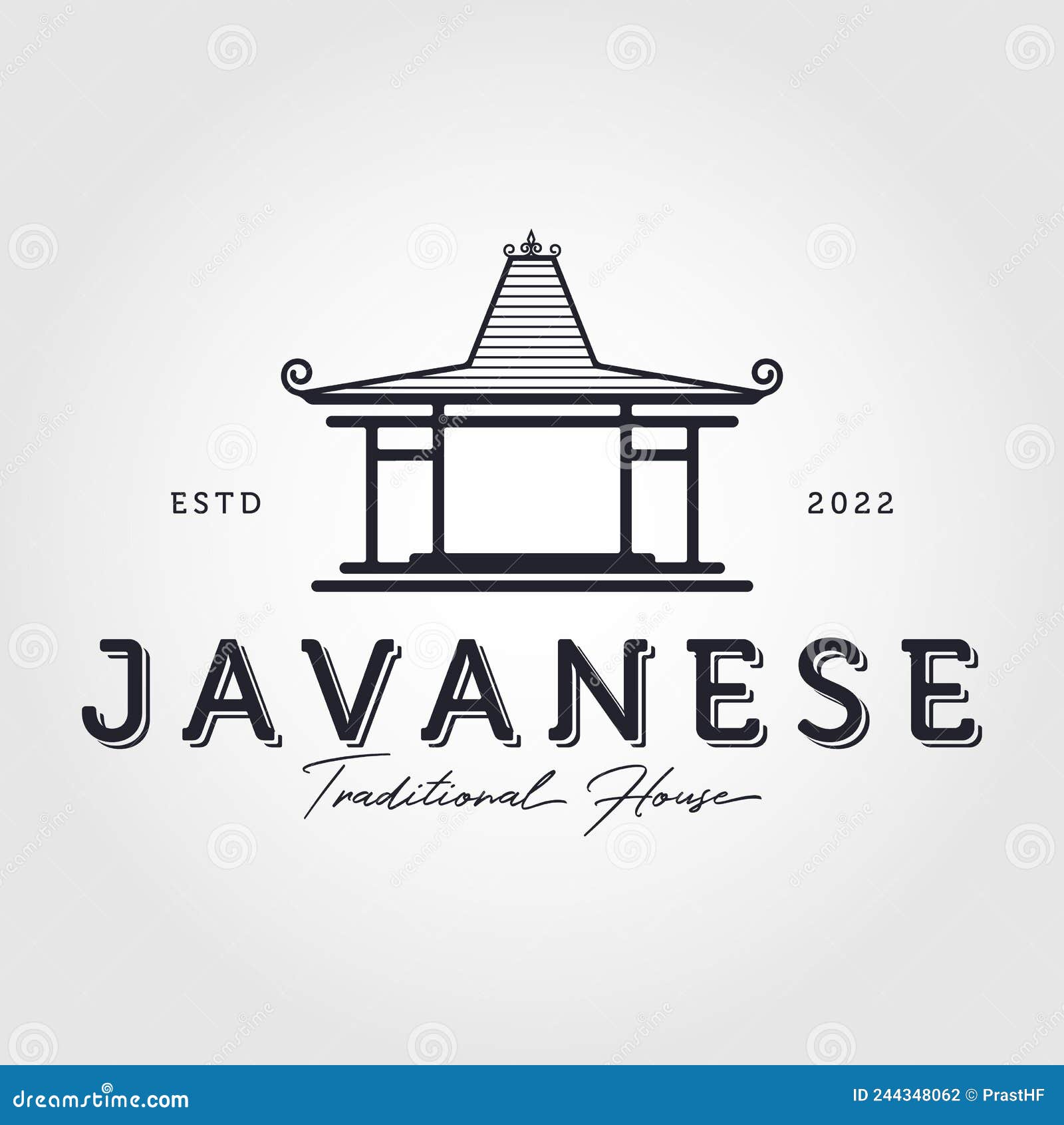 Pendopo Traditional House Of Java Logo Vector Vintage Symbol ...