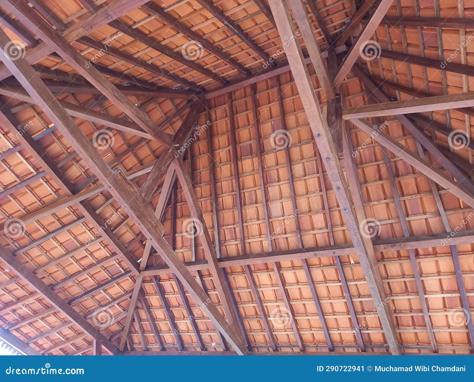 Joglo structure roof stock image. Image of structure - 290722941