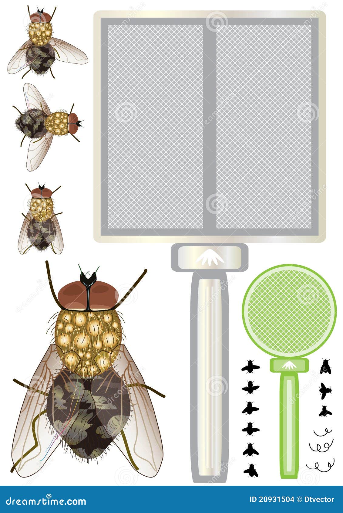 Jogo da mosca ilustração do vetor. Ilustração de vôo - 20931504