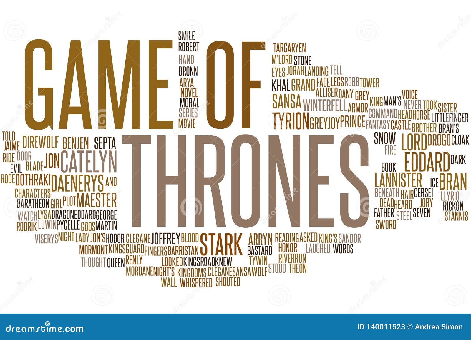 Jogo Da Nuvem Da Palavra Dos Tronos Foto de Stock Editorial ...
