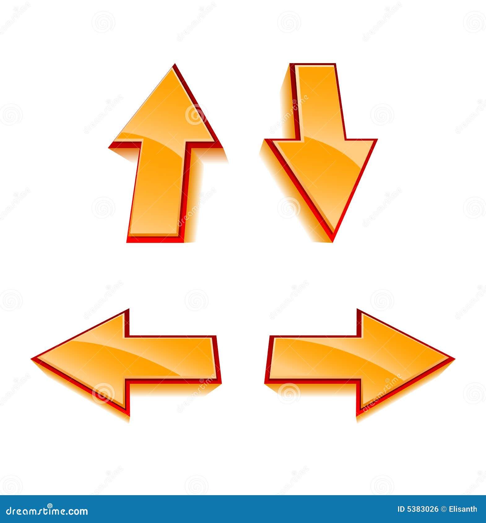 Jogo De 4 Setas Lustrosas Do Vetor Ilustração do Vetor - Ilustração de ...