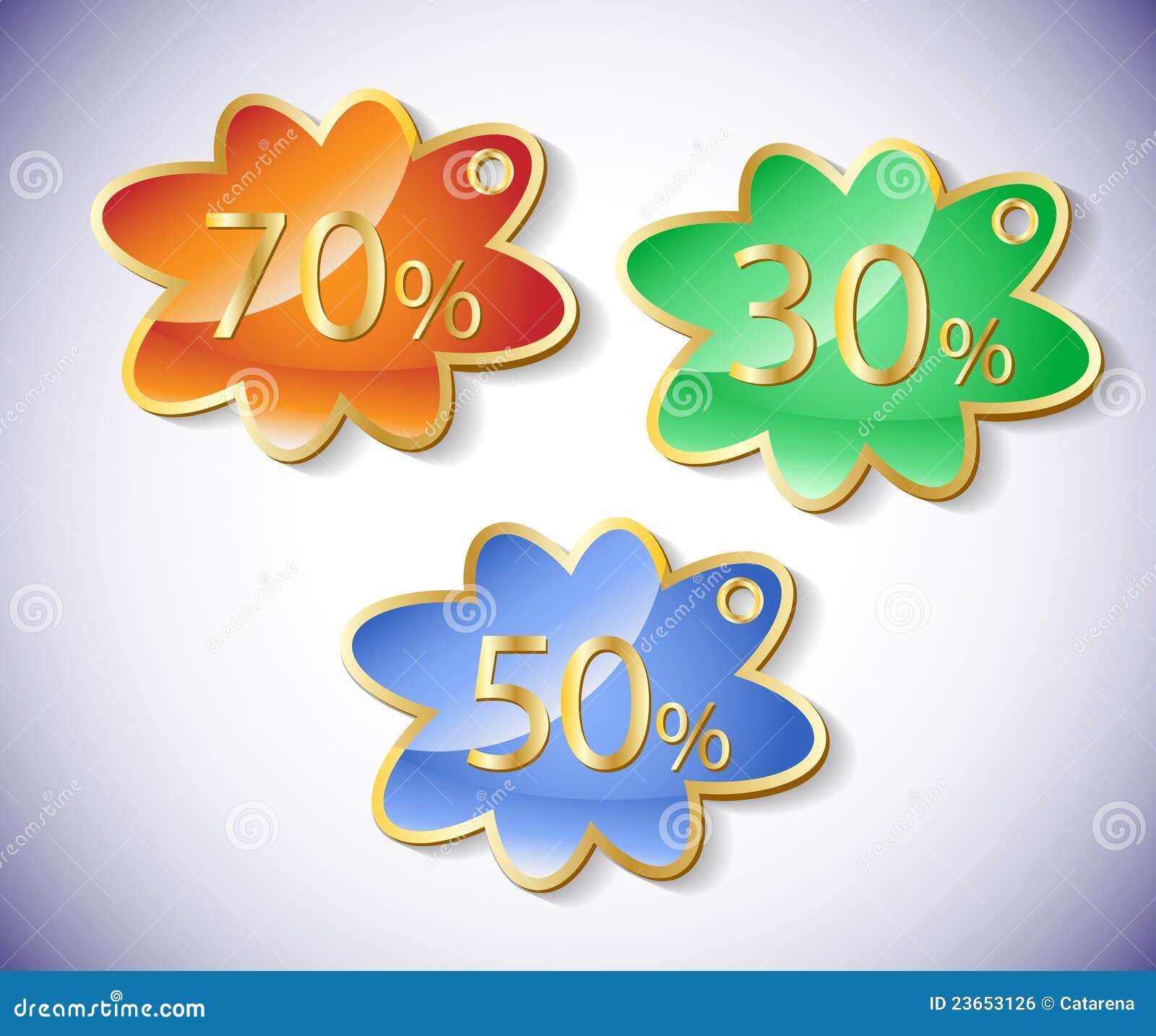 Jogo De Etiquetas Do Disconto Do Vetor. Ilustração do Vetor ...