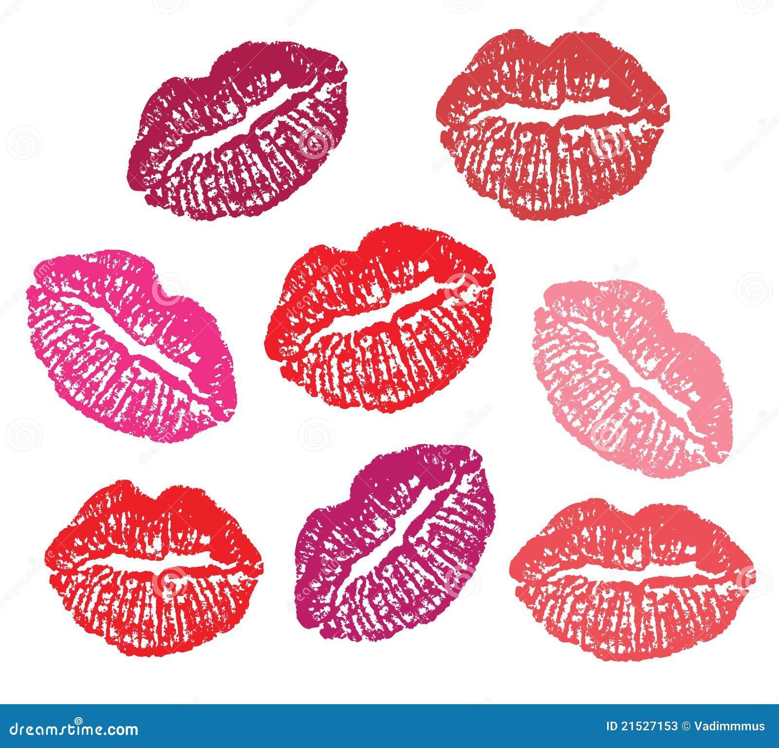 Jogo de marcas do batom ilustração do vetor. Ilustração de denominado ...