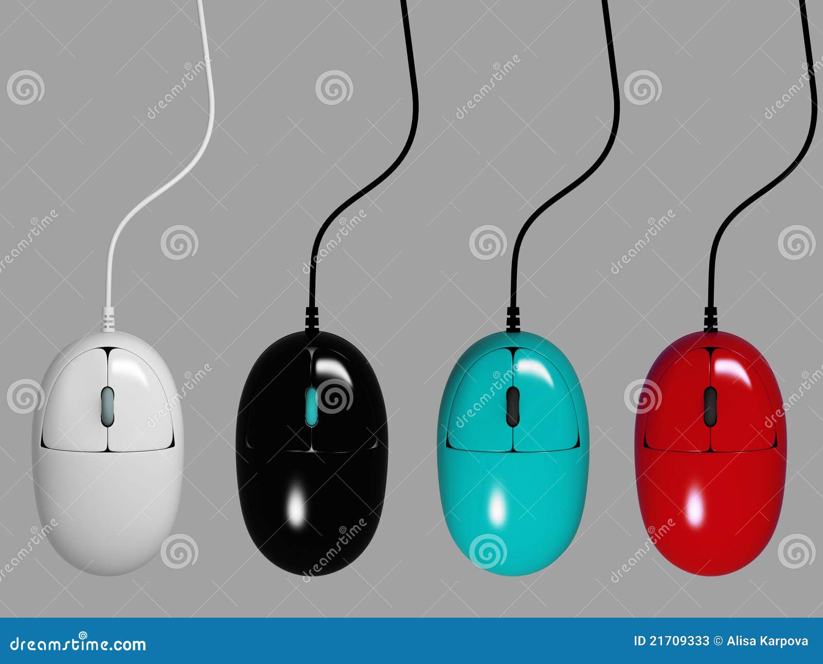 Jogo De Mouses Coloridos Do Computador Ilustração Stock - Ilustração de ...