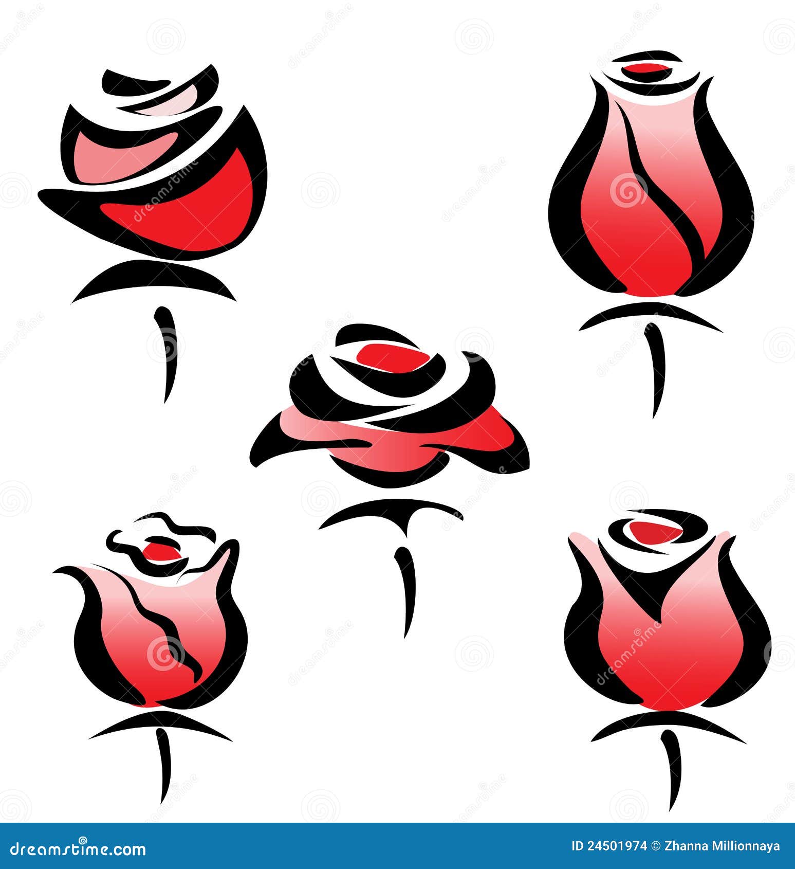 Jogo De Símbolos Cor-de-rosa Ilustração do Vetor - Ilustração de ...