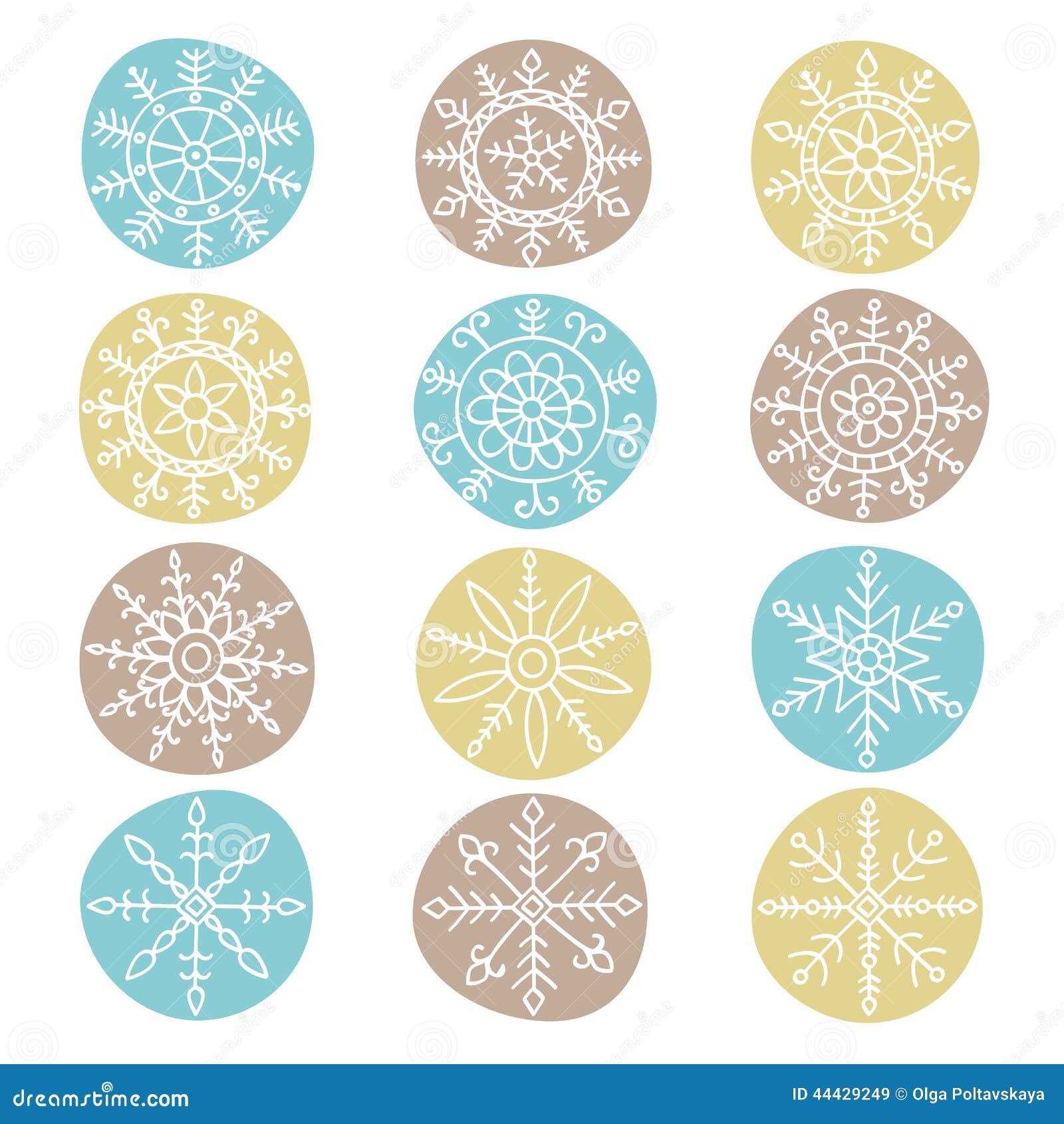 Jogo do floco de neve ilustração do vetor. Ilustração de objeto - 44429249