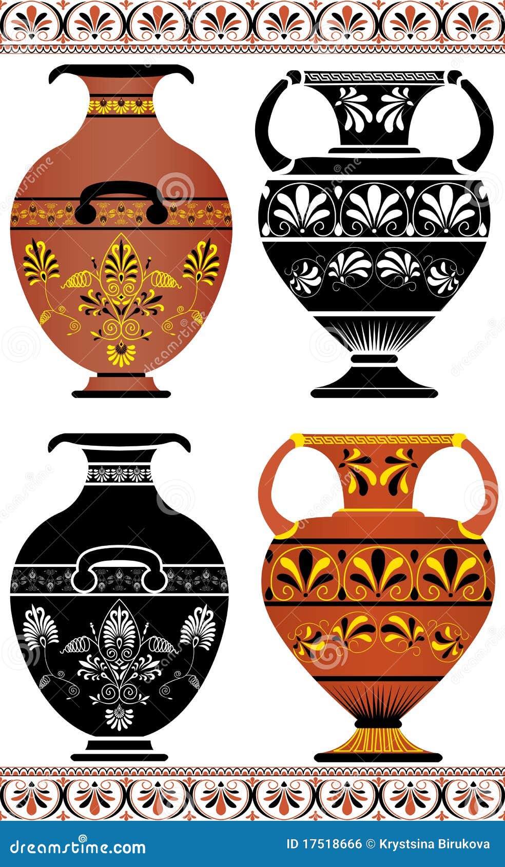 Jogo Dos Vasos Gregos Imagem de Stock Royalty Free - Imagem: 17518666