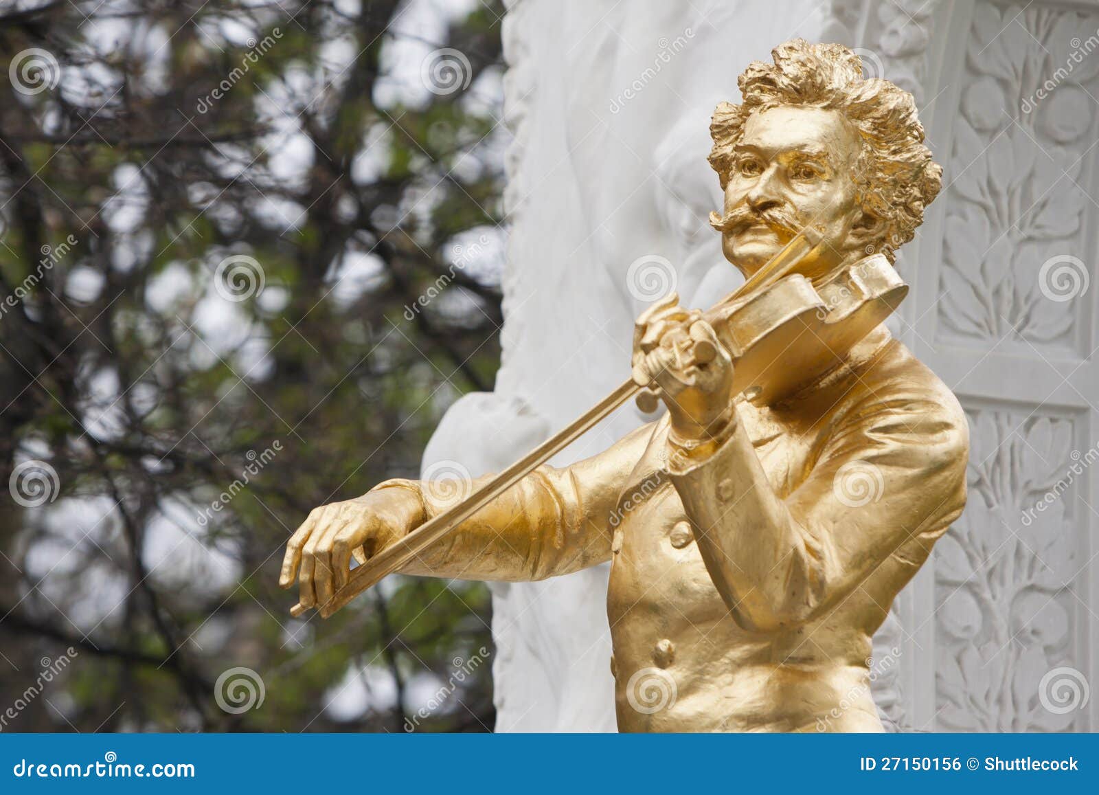 Johann Strauss Statue in Vienna Stock Photo - Image of classic, park ...