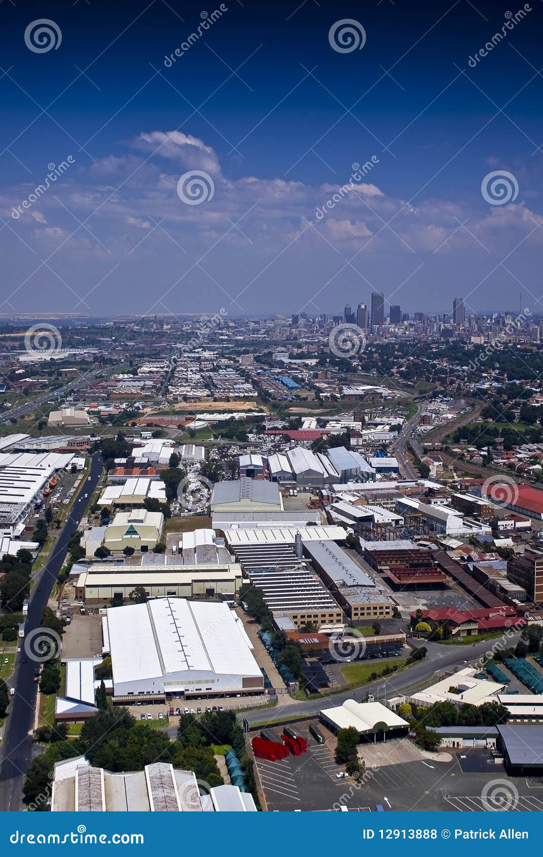 Johannesburg East with CBD in Background Stock Photo - Image of ...