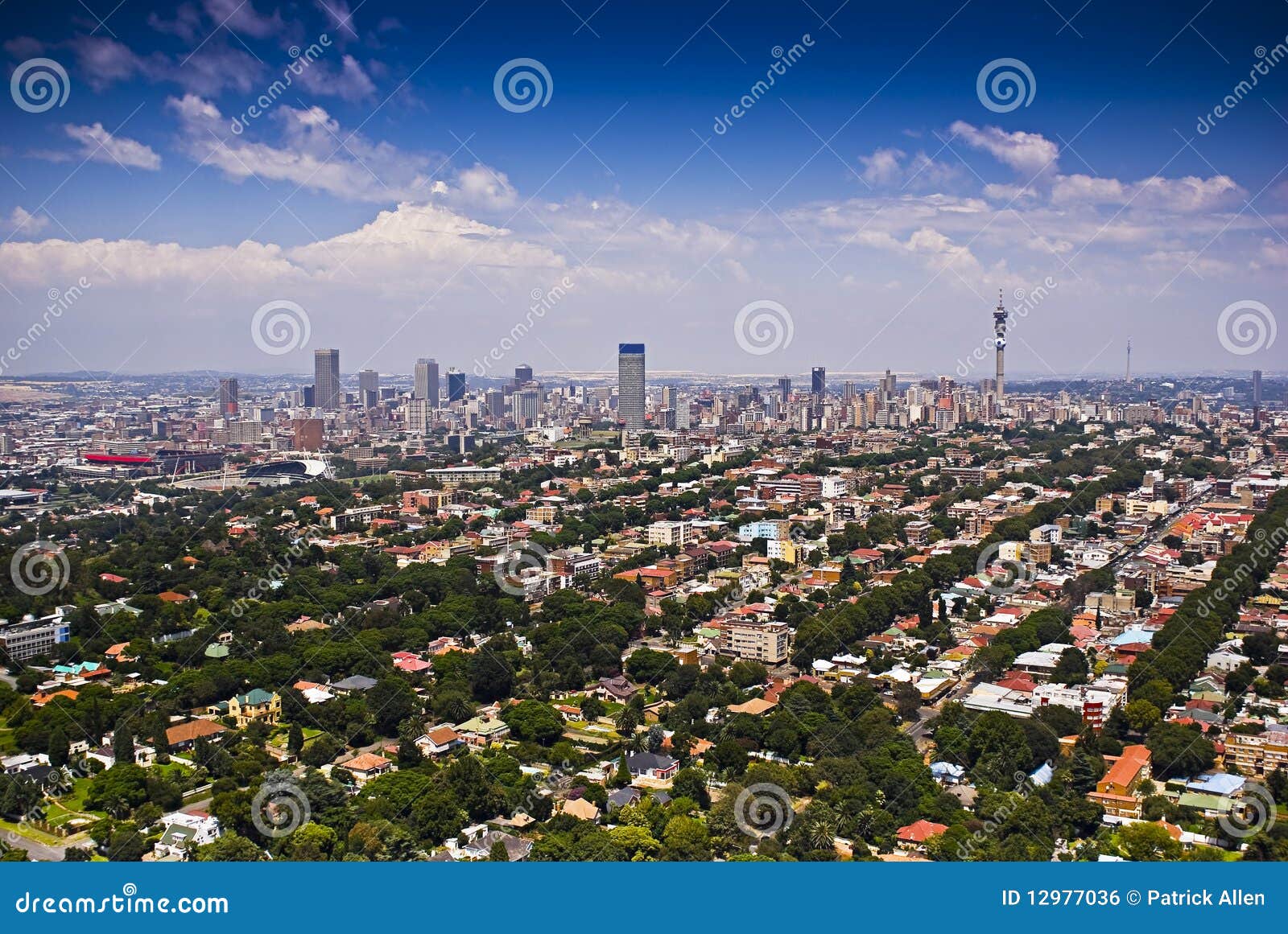 Johannesburg East with CBD in Background Stock Photo - Image of ...