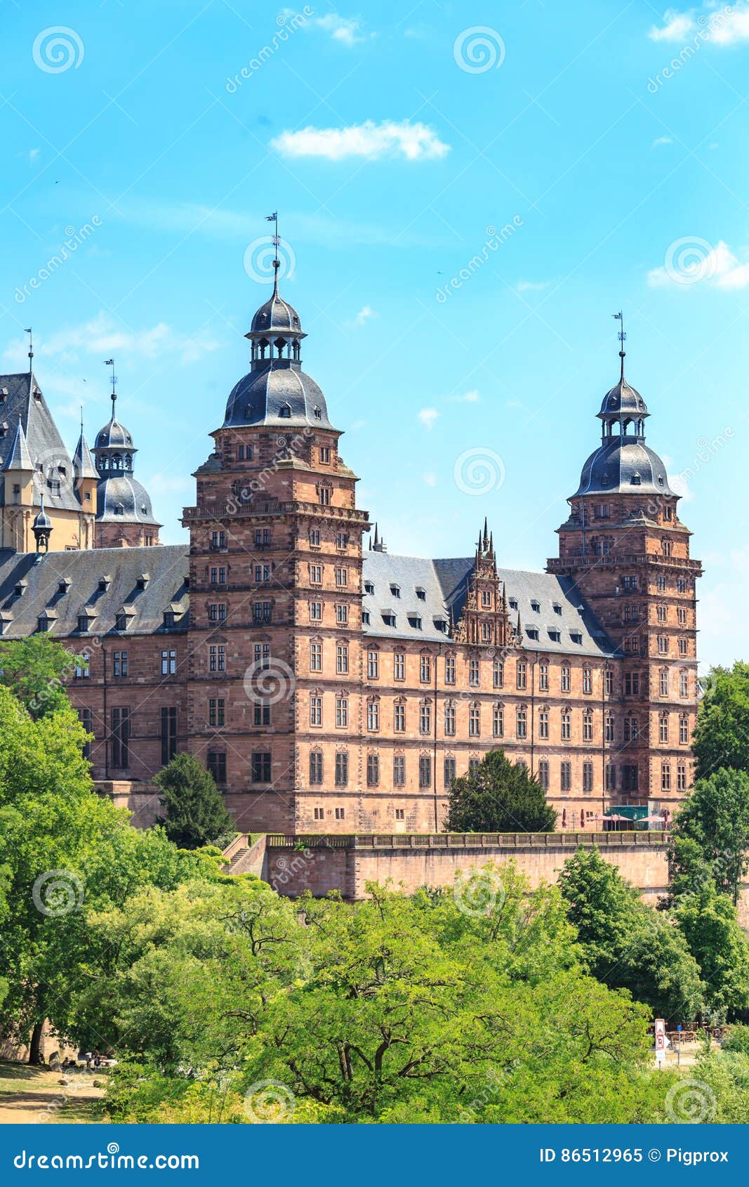 Johannisburg Palace in Aschaffenburg on Main Stock Image - Image of ...