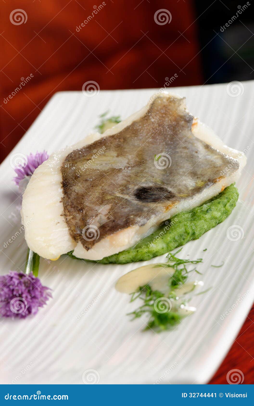 John Dory Fish Fillet on Spinach Stock Image - Image of fillet, john ...